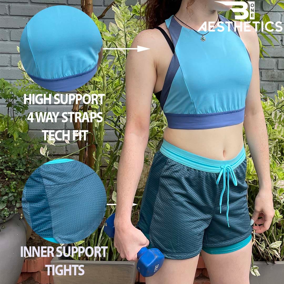 Sky Blue Tech-Fit Sports Top - B1 Aesthetics