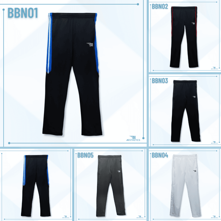 BOY'S TRACK BOTTOMS FULL BLACK