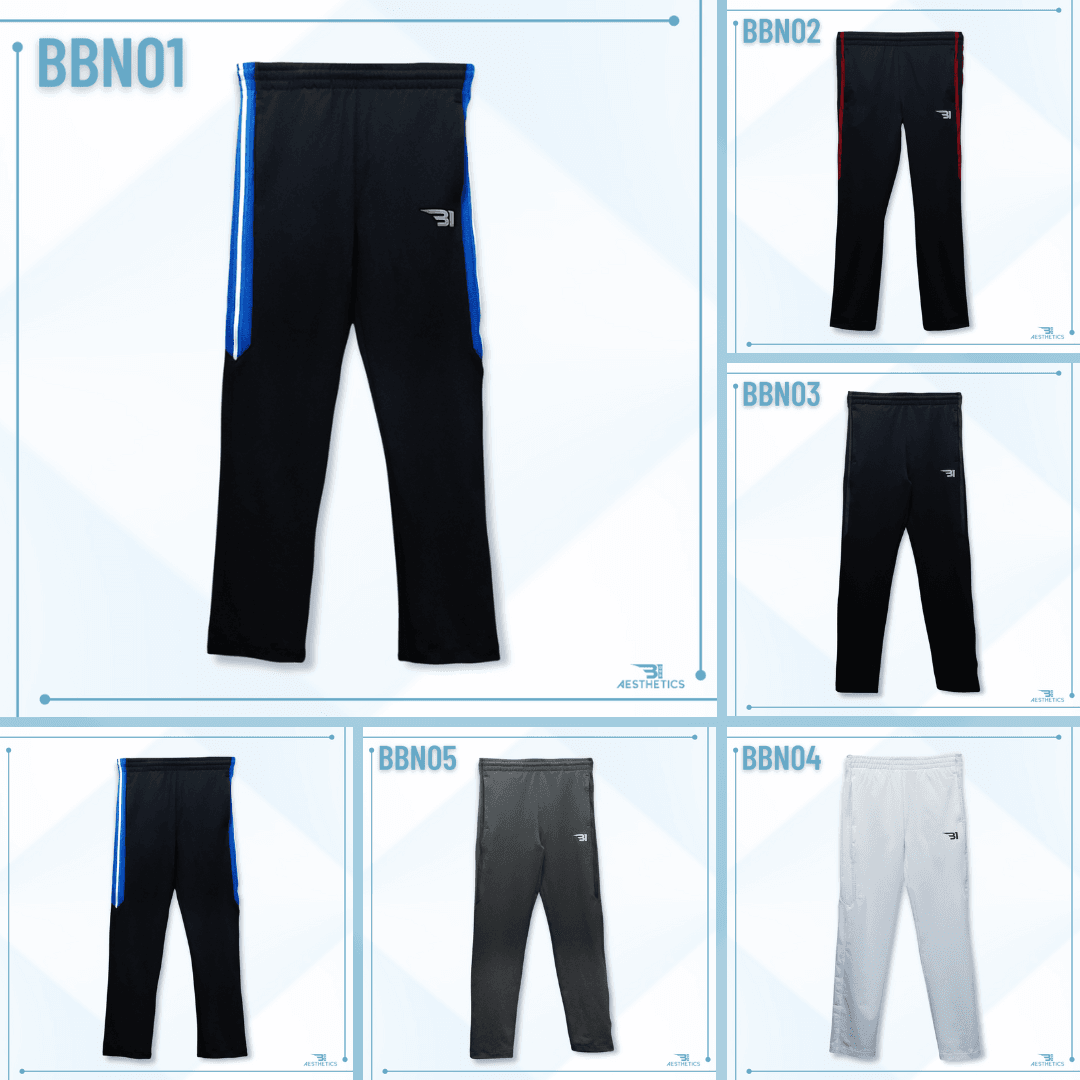 BOY'S TRACK BOTTOMS FULL BLACK