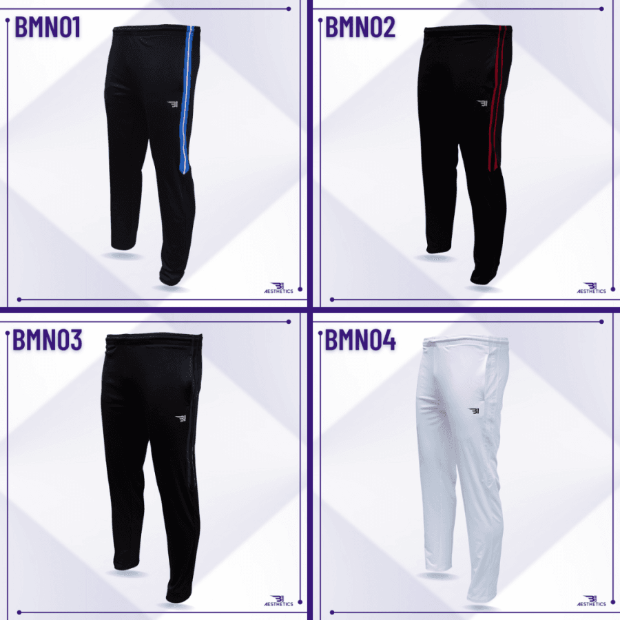 TRACK BOTTOMS FULL WHITE - Quality B1 Track Bottoms