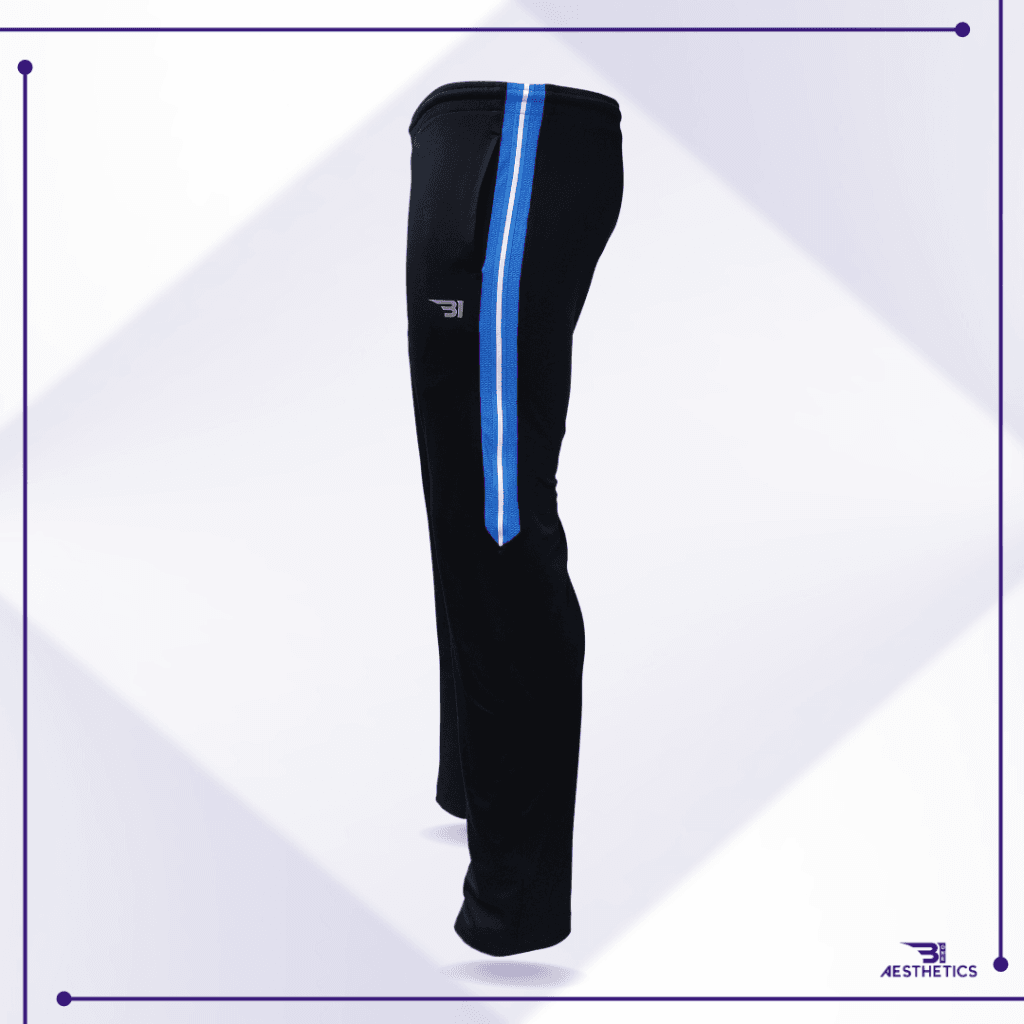 TRACK BOTTOMS FULL BLACK AND RED CONTRAST