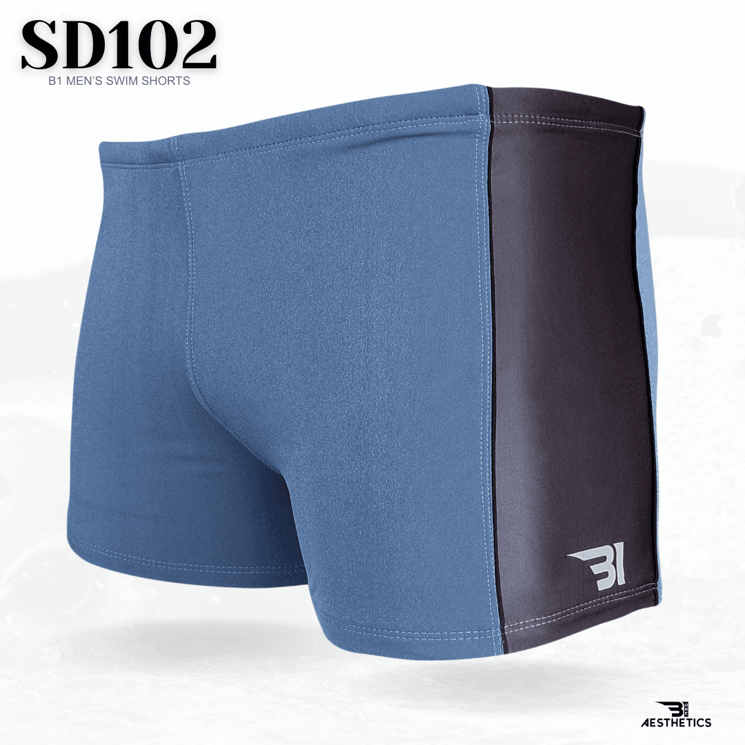 MEN'S BLUE SWIMMING SHORTS - SD102 - B1 Aesthetics
