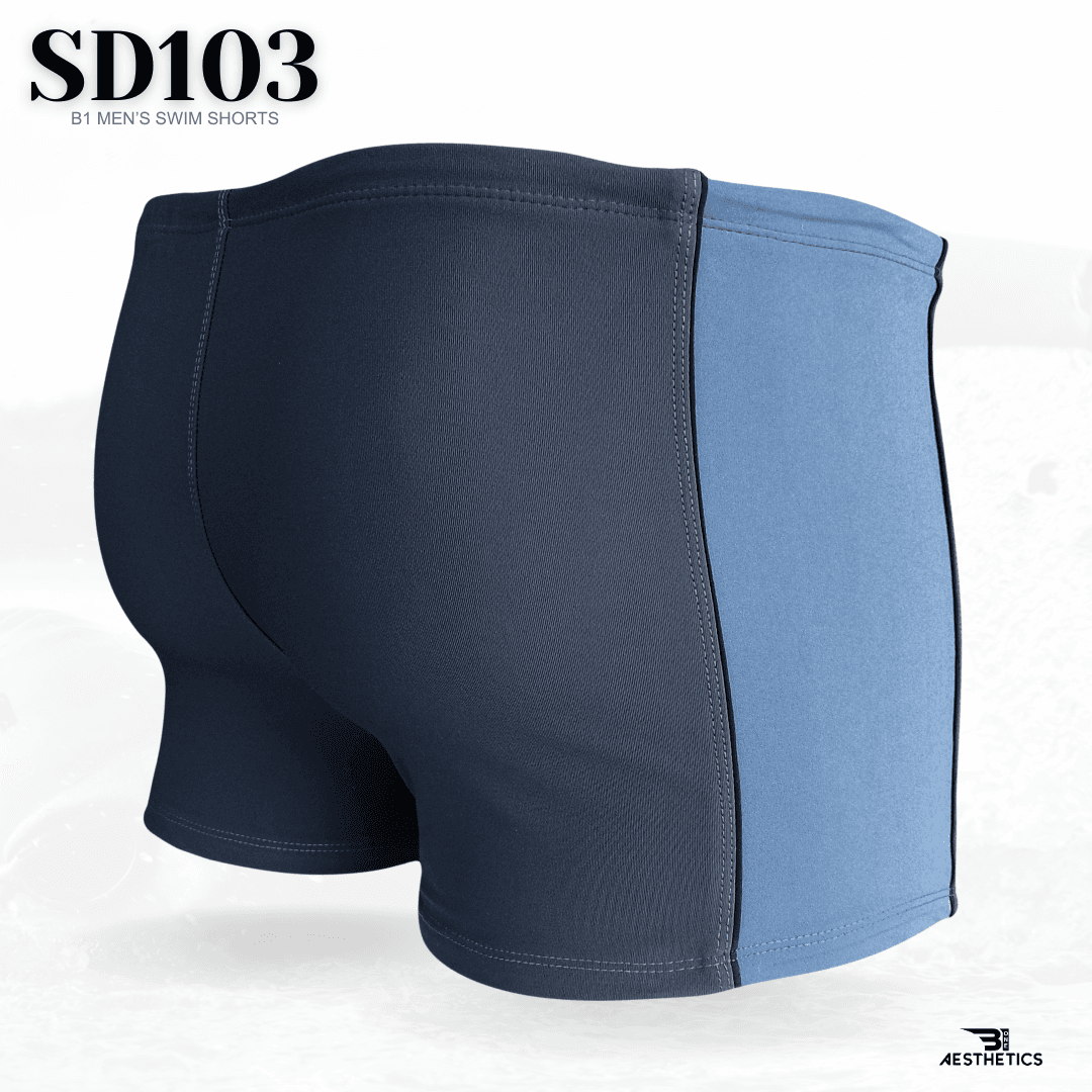 MEN'S BLUE SWIMMING SHORTS - SD102 - B1 Aesthetics