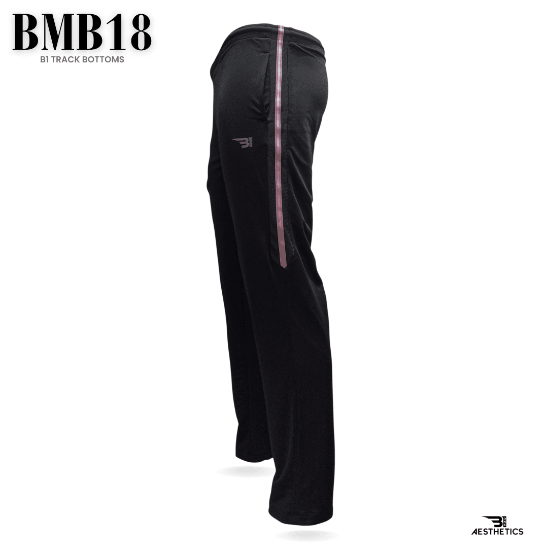 PINK SIDE STRIPE TRACK BOTTOMS - B1 Aesthetics