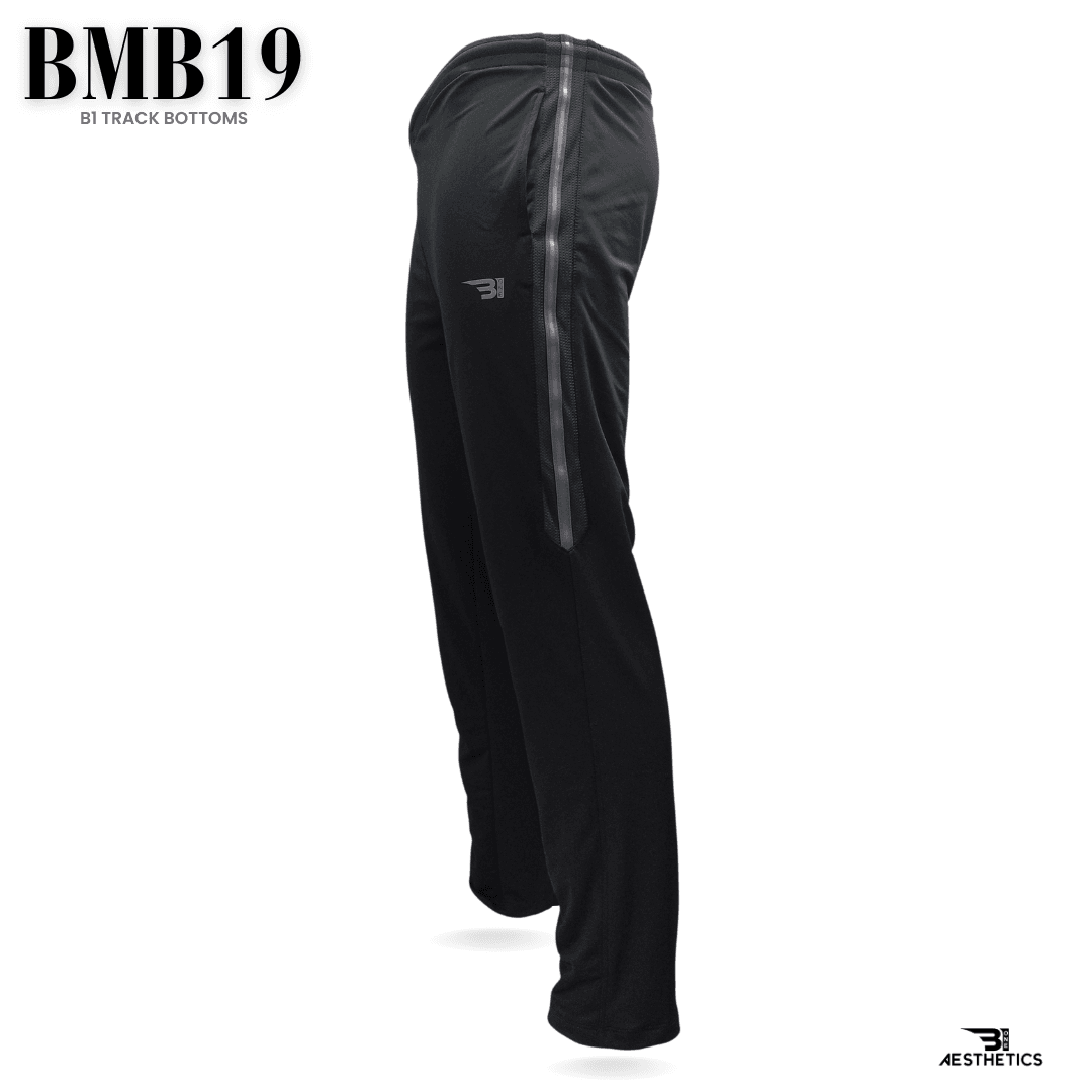 PURPLE SIDE STRIPE TRACK BOTTOMS - B1 Aesthetics