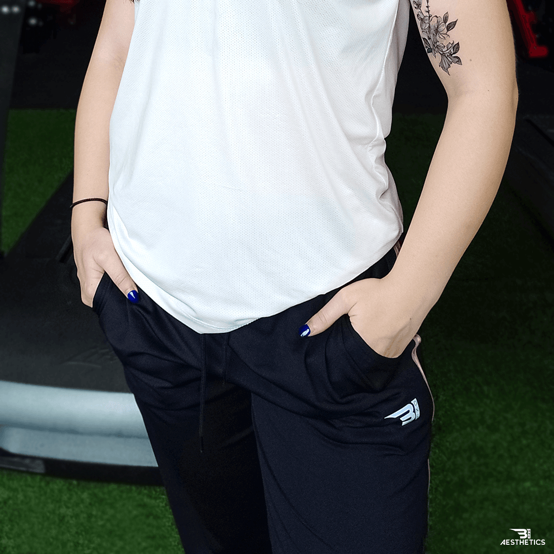 PINK SIDE STRIPE TRACK BOTTOMS - B1 Aesthetics