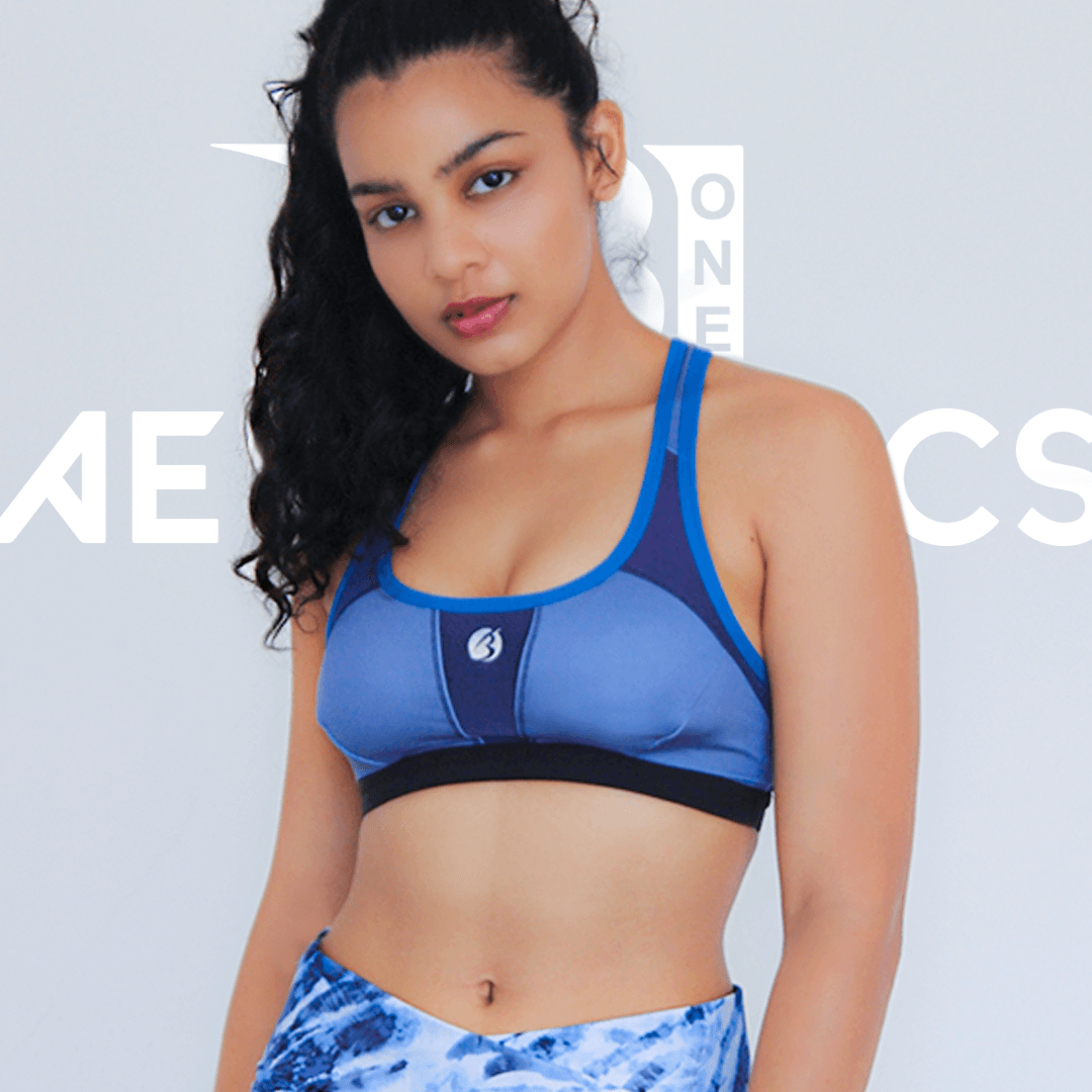 LIGHT BLUE SPORTS BRA - SB003 - B1 Aesthetics