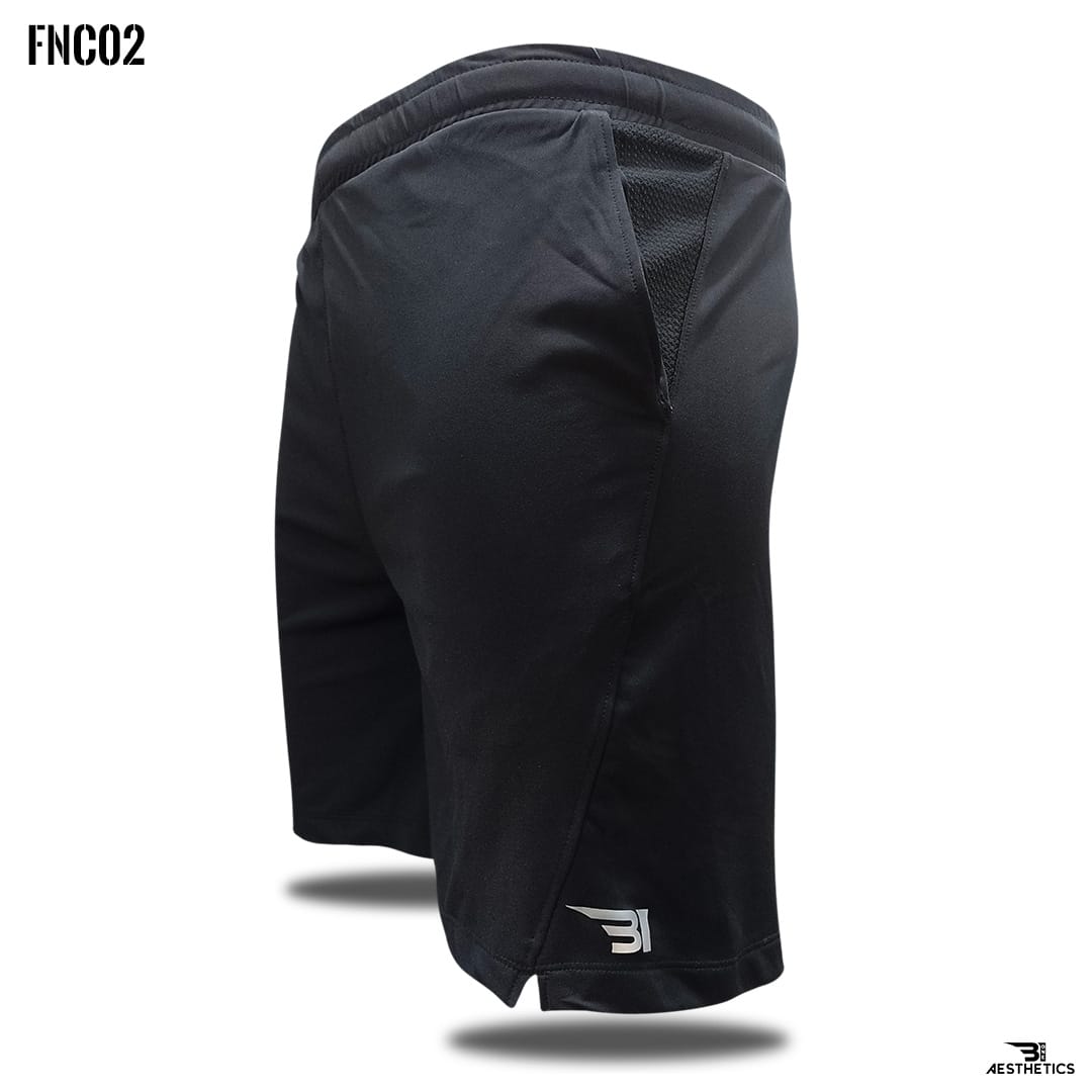 Black Side Contrast Shorts | FNC02 - B1 Aesthetics
