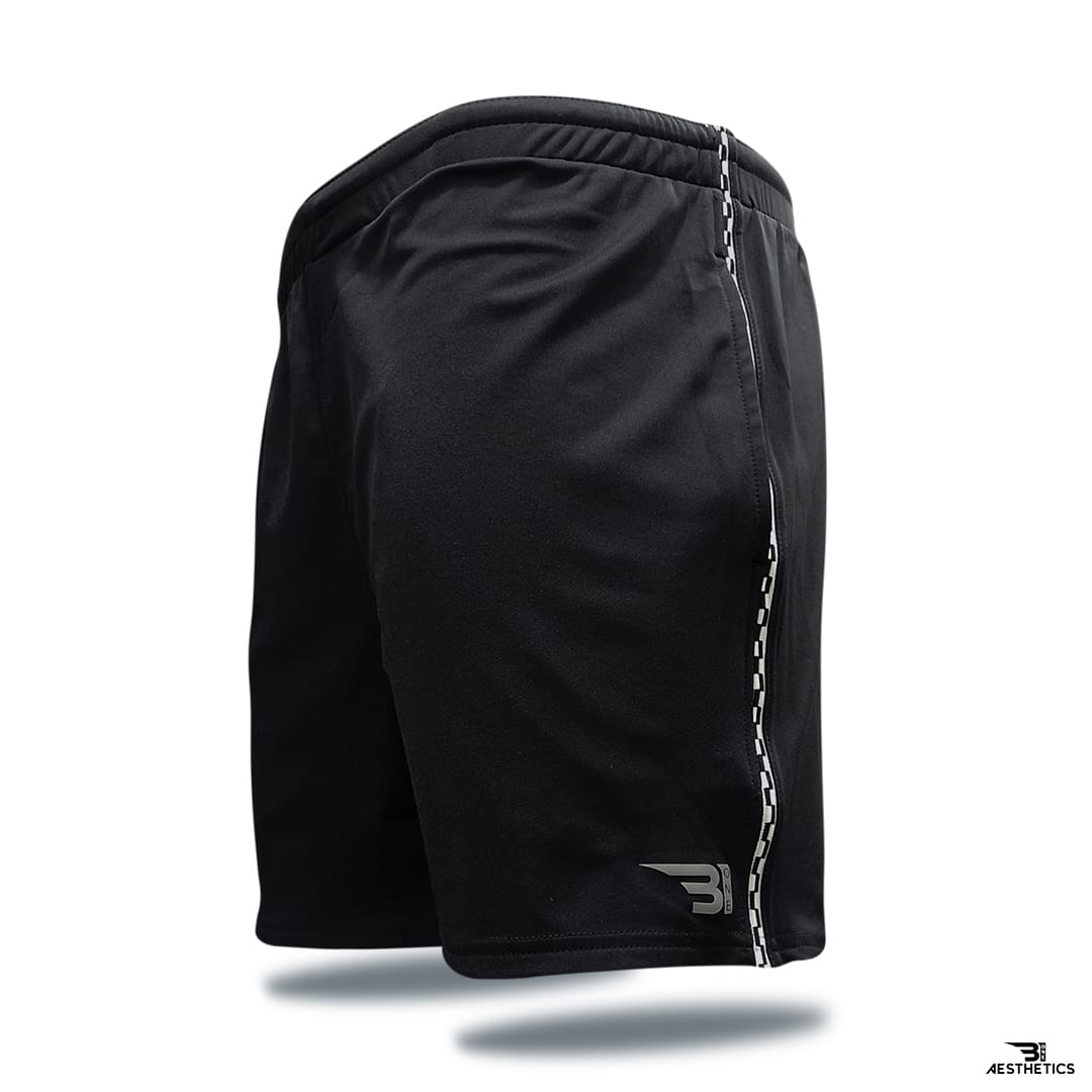 Black Stretchable Micro Shorts | Bl2204-c183 - B1 Aesthetics