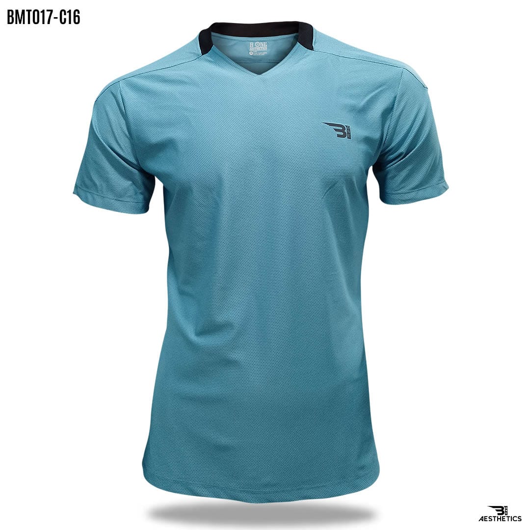 Solid Light Blue V-Bond T-shirt | BMT017-C16 - B1 Aesthetics