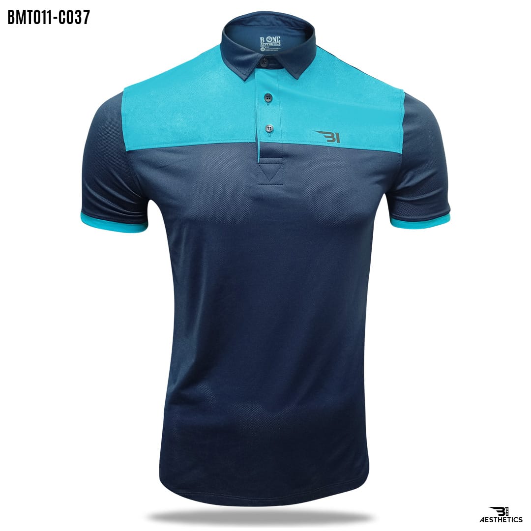 Midnight Blue Polo T-shirt | Bmt011-c037 - B1 Aesthetics