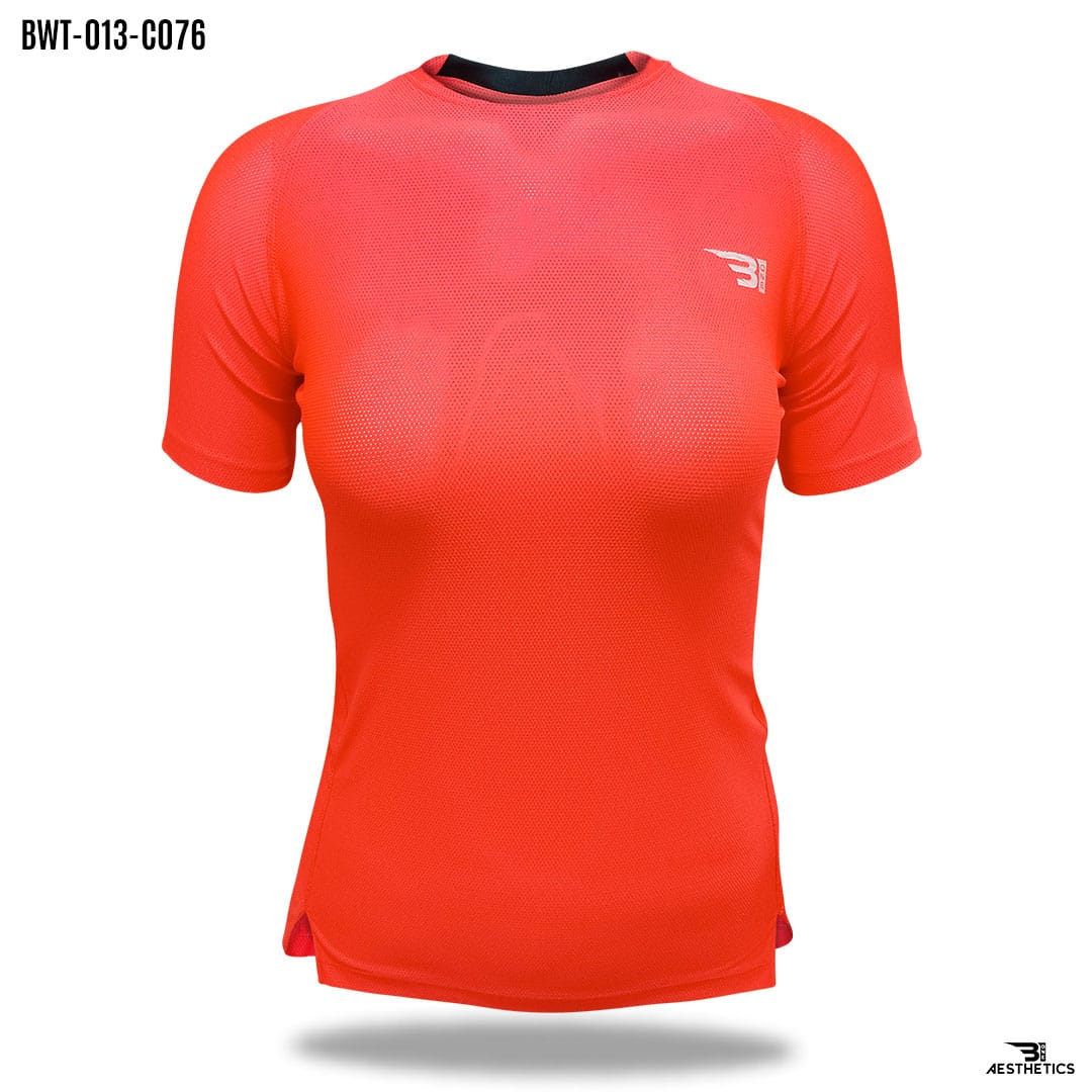 Back Contrast Neon Orange T-Shirt | BWT-013-C076 - B1 Aesthetics