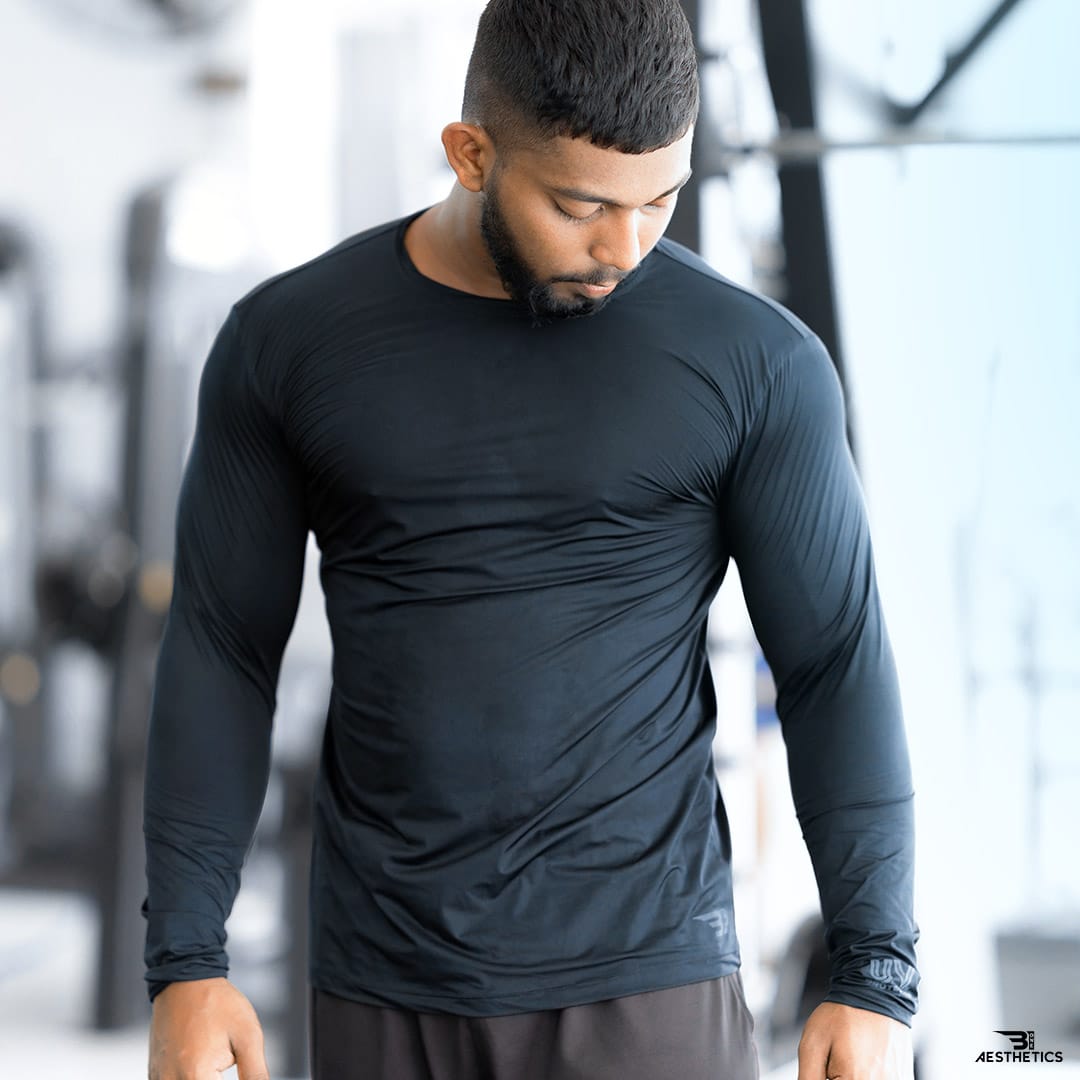 Men's Prussian Blue UV-Protected Rash Guard | BRG-002-C132