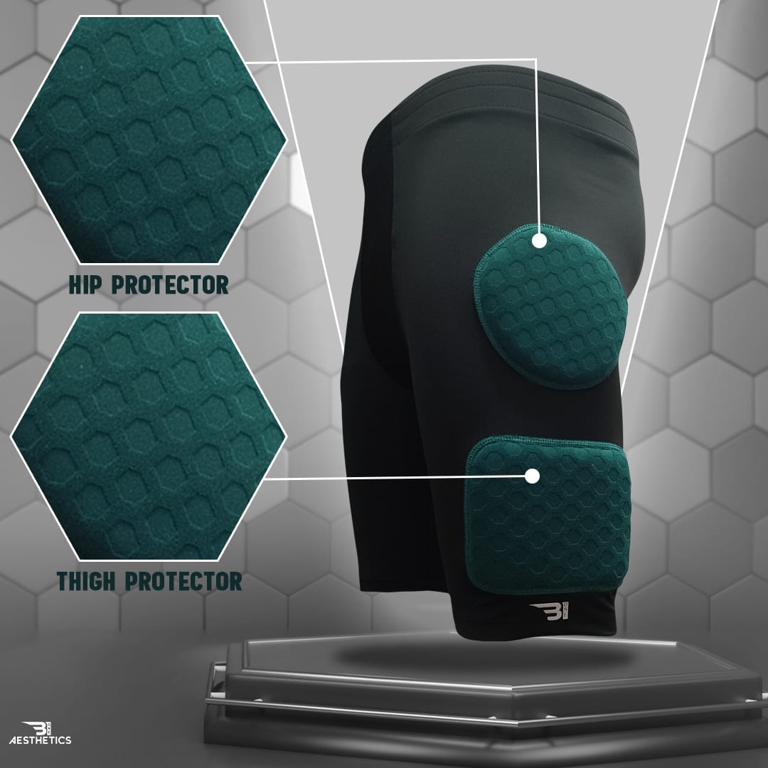 Army Green Rugby Protective Shorts | BMR001-C003 - B1 Aesthetics