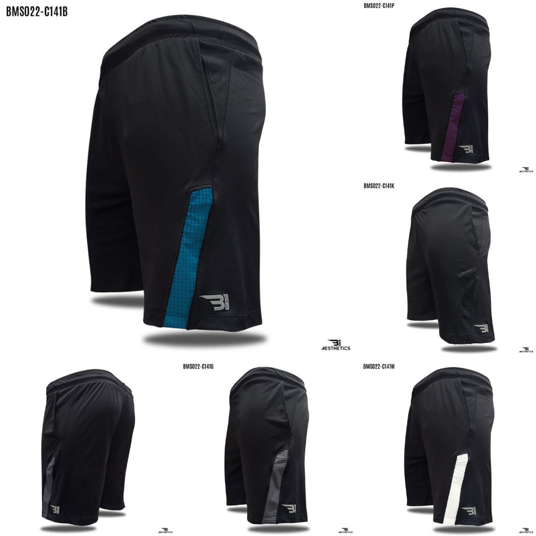 Purple Front Contrast Shorts | Bms022-c141p - B1 Aesthetics