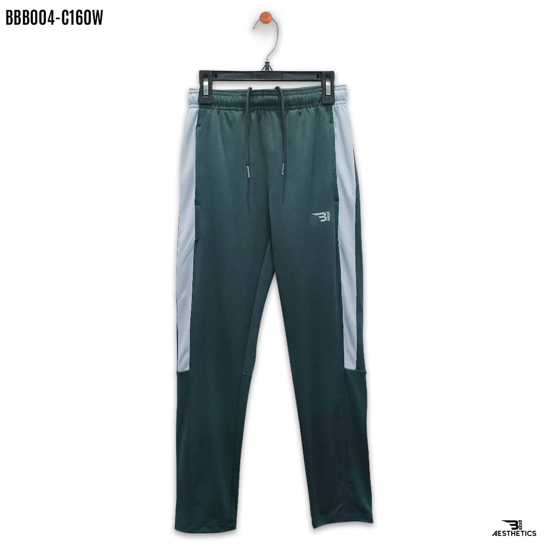White Side Mesh Slate Gray Track Bottoms | BBB-004-C160-W - B1 Aesthetics