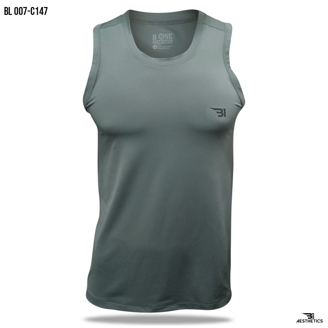 Men's Gunmetal Gray Tank Top | BL007-C147 - B1 Aesthetics