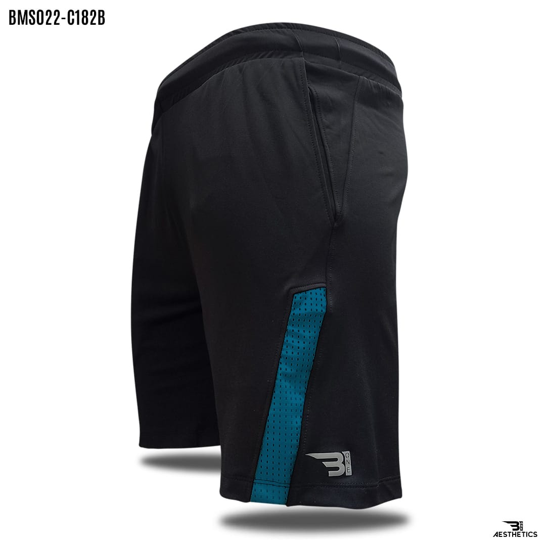 Blue Front Contrast Shorts | Bms022-c182b - B1 Aesthetics