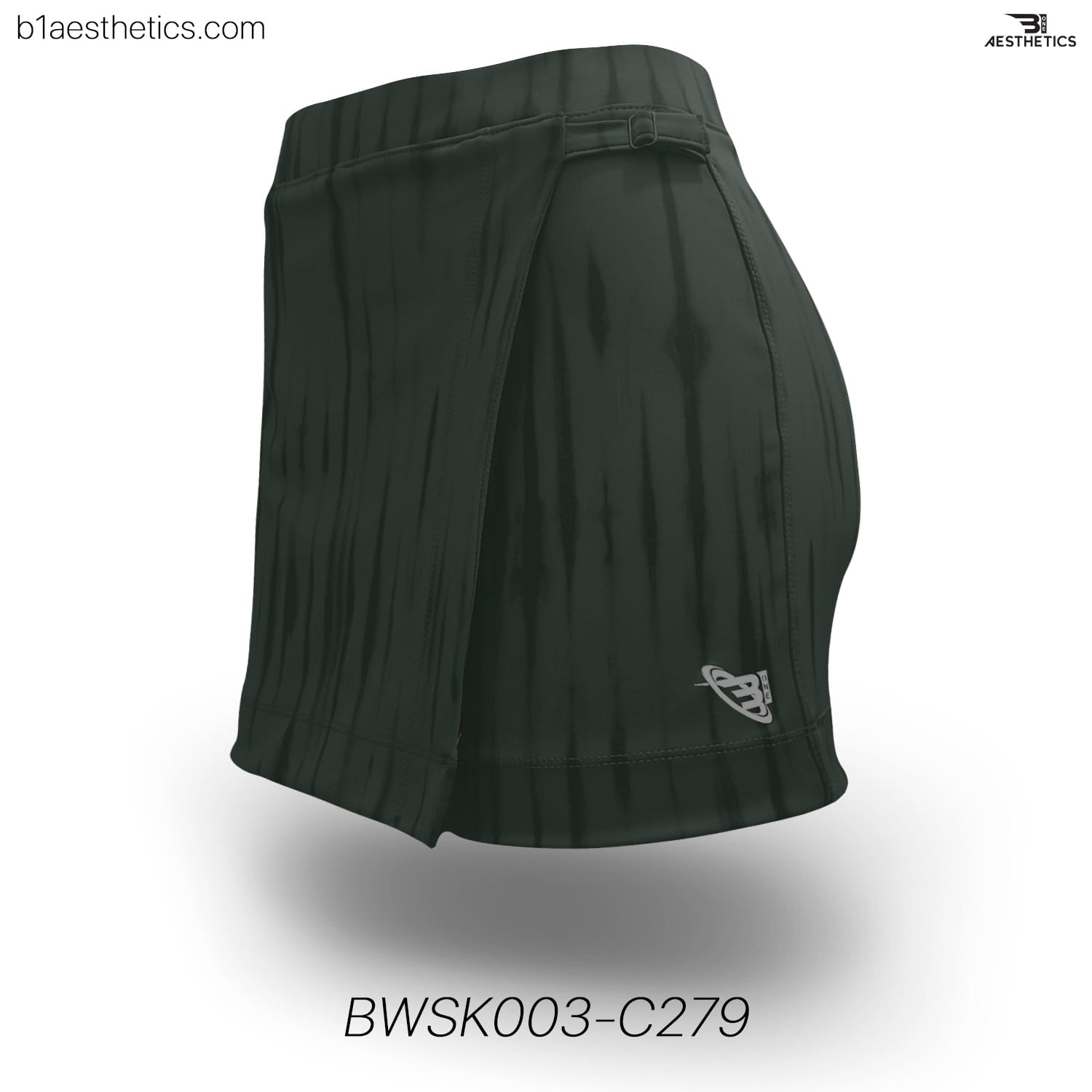 Watercolour Stripe Grey Wrap Skort | BWSK003-C279 - B1 Aesthetics