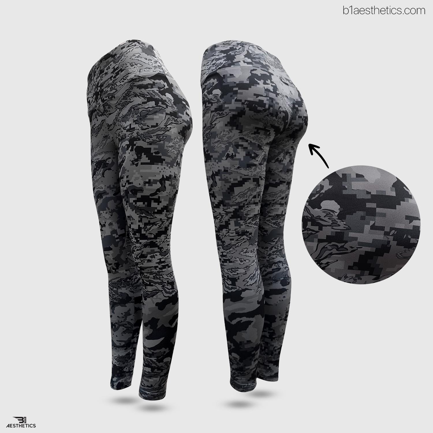 Pixel Camo High Rise Legging | BL012-C261 - B1 Aesthetics